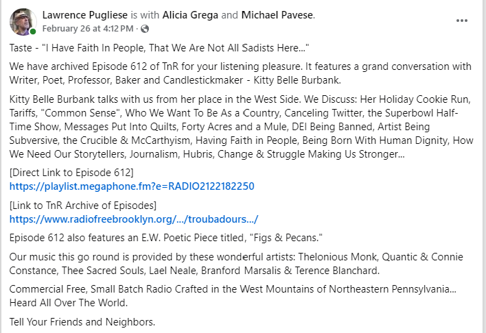 Recent TnR appearance – Gregarious Expressions